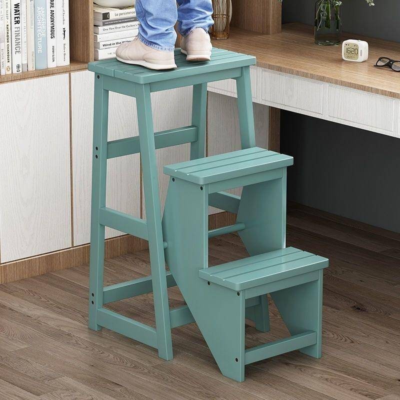 Household folding stool storage rack thickened multi-functional stair ...