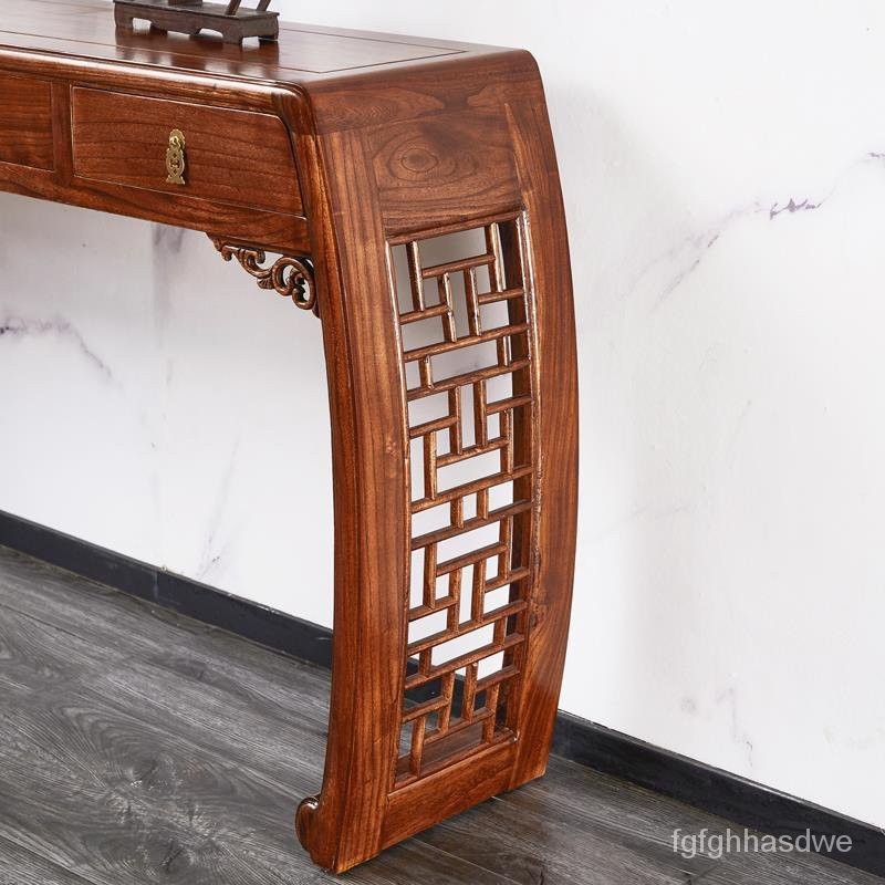 New Chinese Style Console a Long Narrow Table Altar Old Elm Classical ...