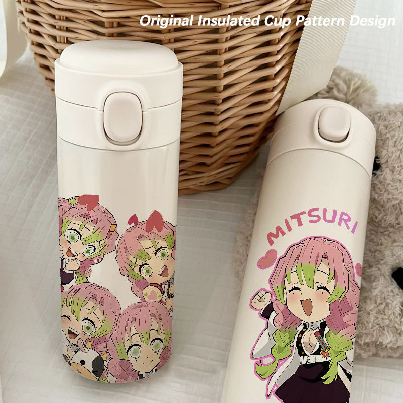 Demon Slayer 400ml Thermos Cup Fashion Tanjiro Nezuko Zenitsu Inosuke ...