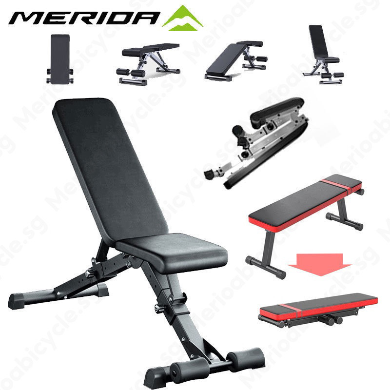 MER Foldable Sit-up Gym Bench Commercial Fitness Equipment Household ...