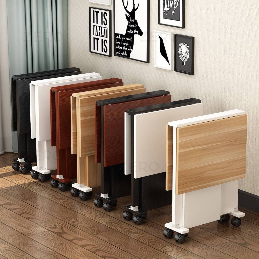 Folding Table Small Family Simple Dining Table Movable Rectangular ...