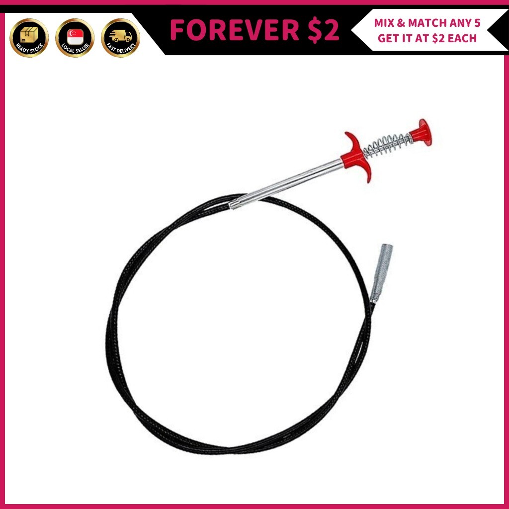 (FOREVER $2) 1.6M Flexible Four Claw Drain Spring Pipe Dredging Tool ...