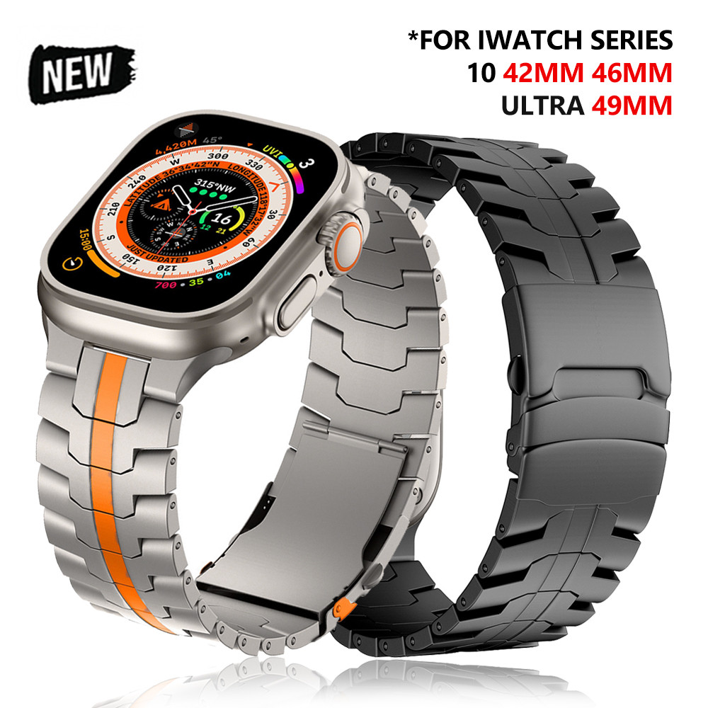 Titanium Luxury For IWatch Series 10 46mm Ultra 2 49mm Metal Business ...