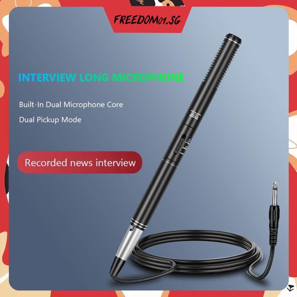 [Freedom01.sg] CF-01 Condenser Long Microphone Interview Recording Mic for DSLR Camera | Shopee ...