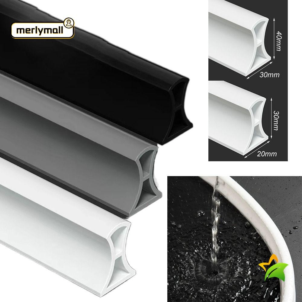 MERLYMALL Water Retaining Strip, Silicone Flexible Shower Water Barrier ...