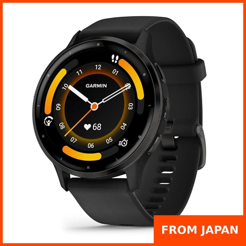 GARMIN Venu 3 Black/Slate AMOLED Display Beautiful LCD Smartwatch Suica ...