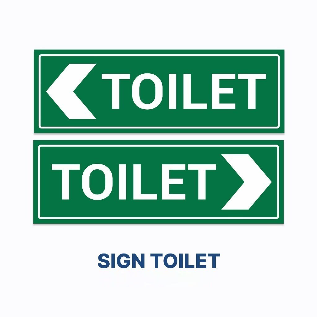 ACRYLIC WC TOILET SIGNAGE / ACRYLIC TOILET SIGN BOARD DIRECTIONS RIGHT ...