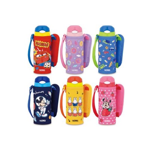 Thermos Water Bottle, Vacuum Insulated Straw Bottle, 400ml, Purple Pink, For Children, For Going ...