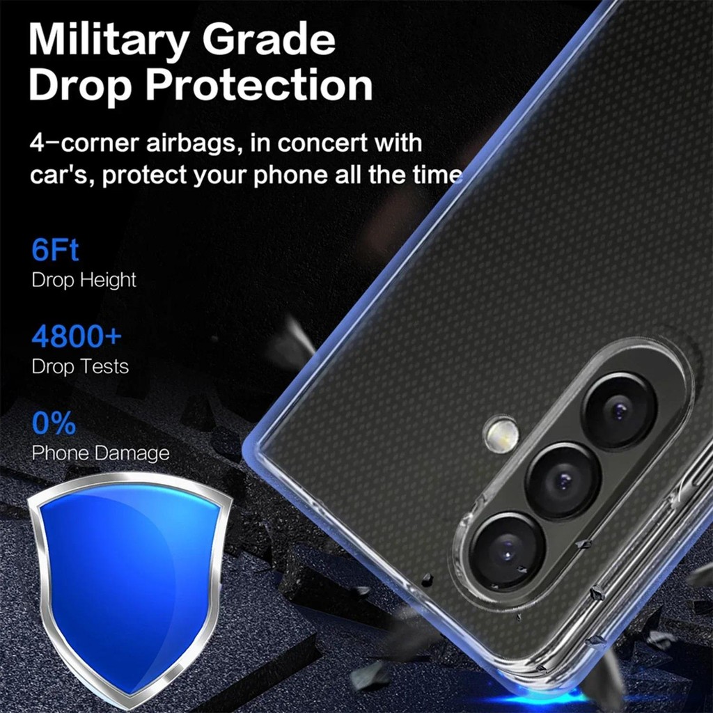 Ultra Thin PC Clear Case for Samsung Galaxy Z Fold 7 6 5 4 3 Fold7 5G ...