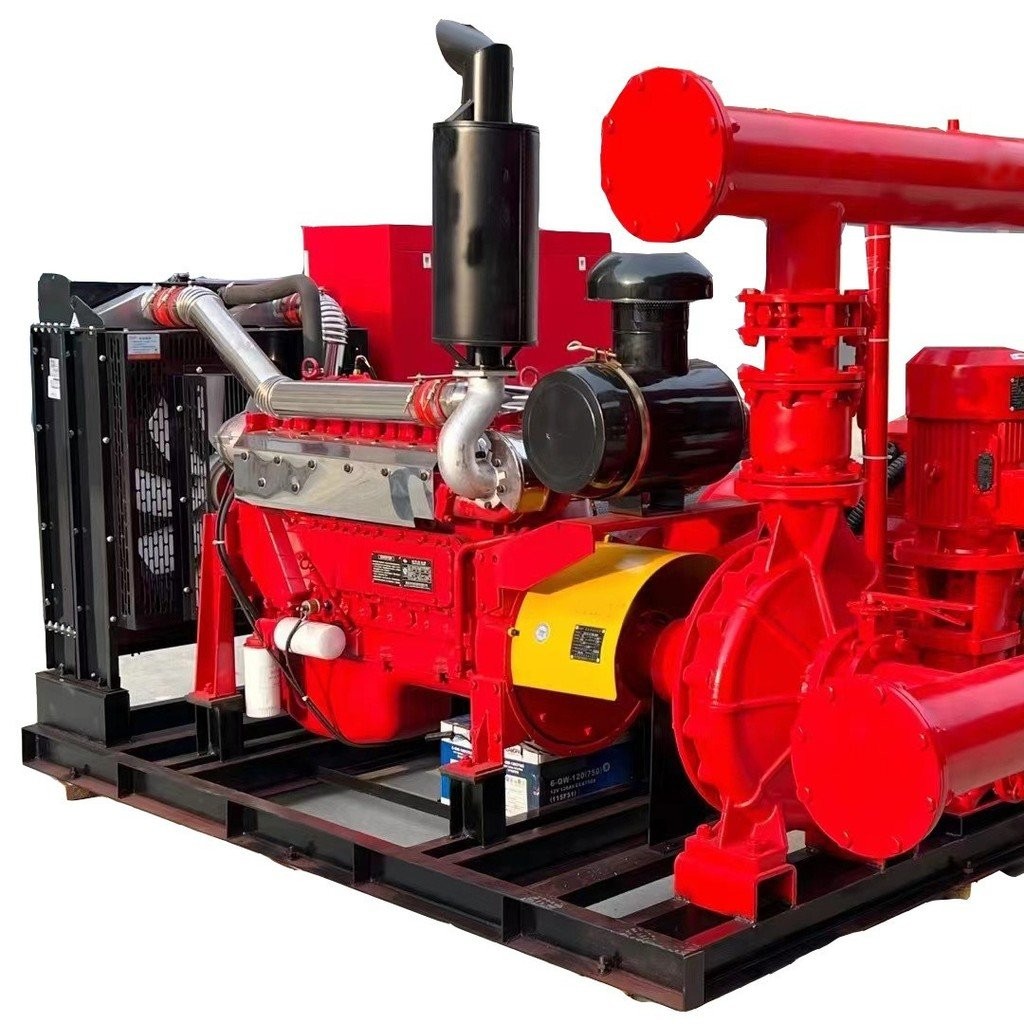 Dual Power Fire Pump Set Diesel Engine Sprinkler Pump Electric Motor ...