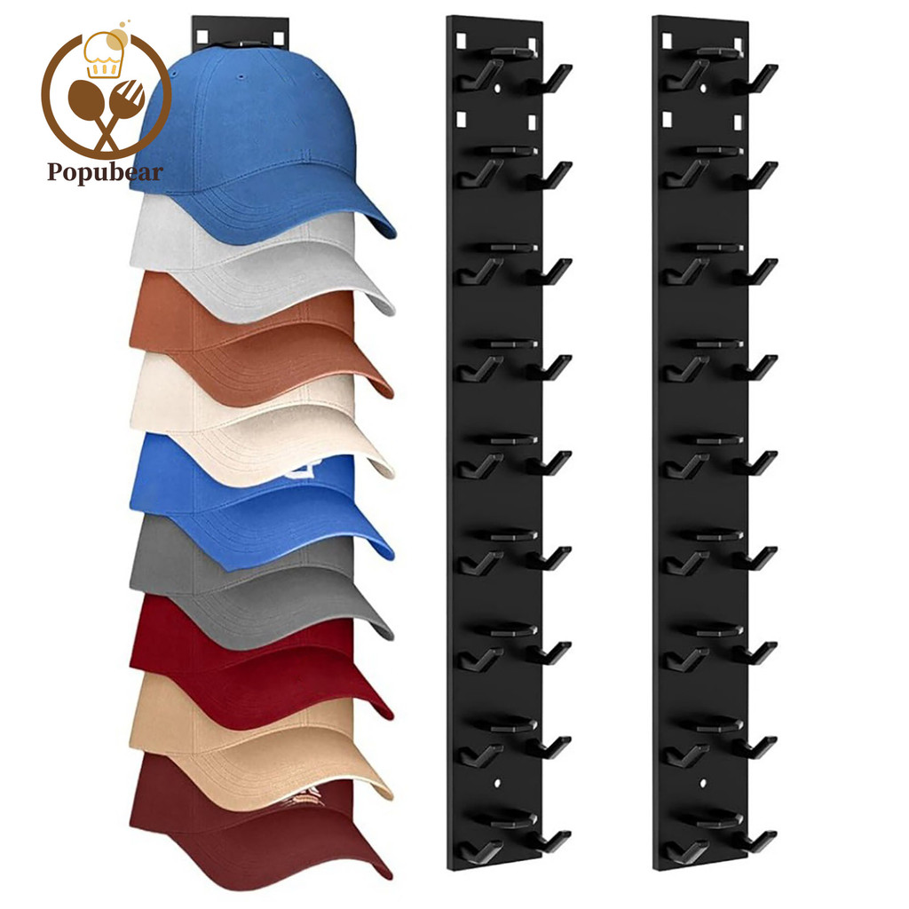 Popubear 1/2Pcs Baseball Cap Holder Hat Rack Strong Load-bearing Easy ...