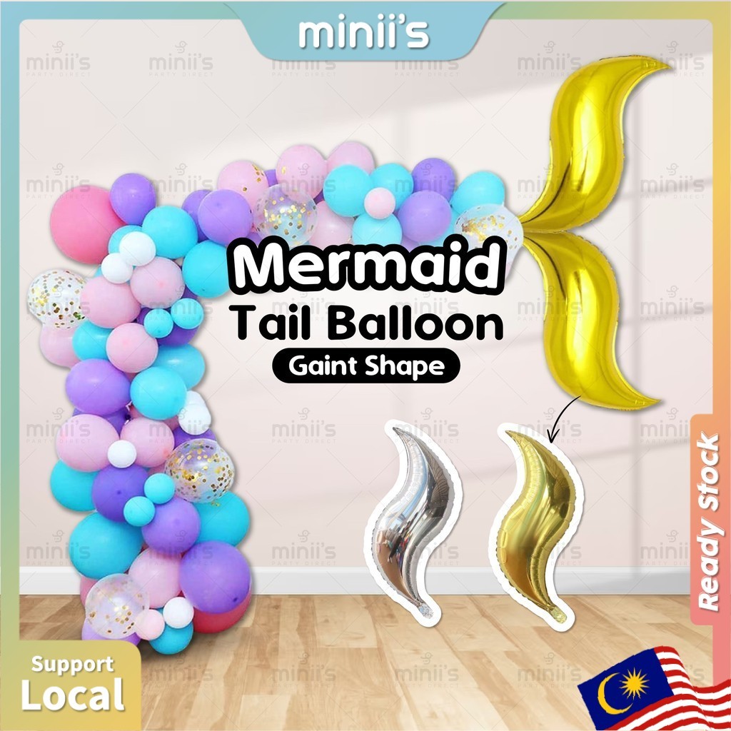 MINIIS Mermaid Balloon Mermaid Tail Balloon Arch Balloon Garland S ...