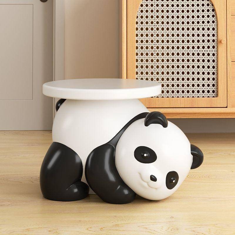 Panda floor decoration household entry shoe stool can sit at the door ...