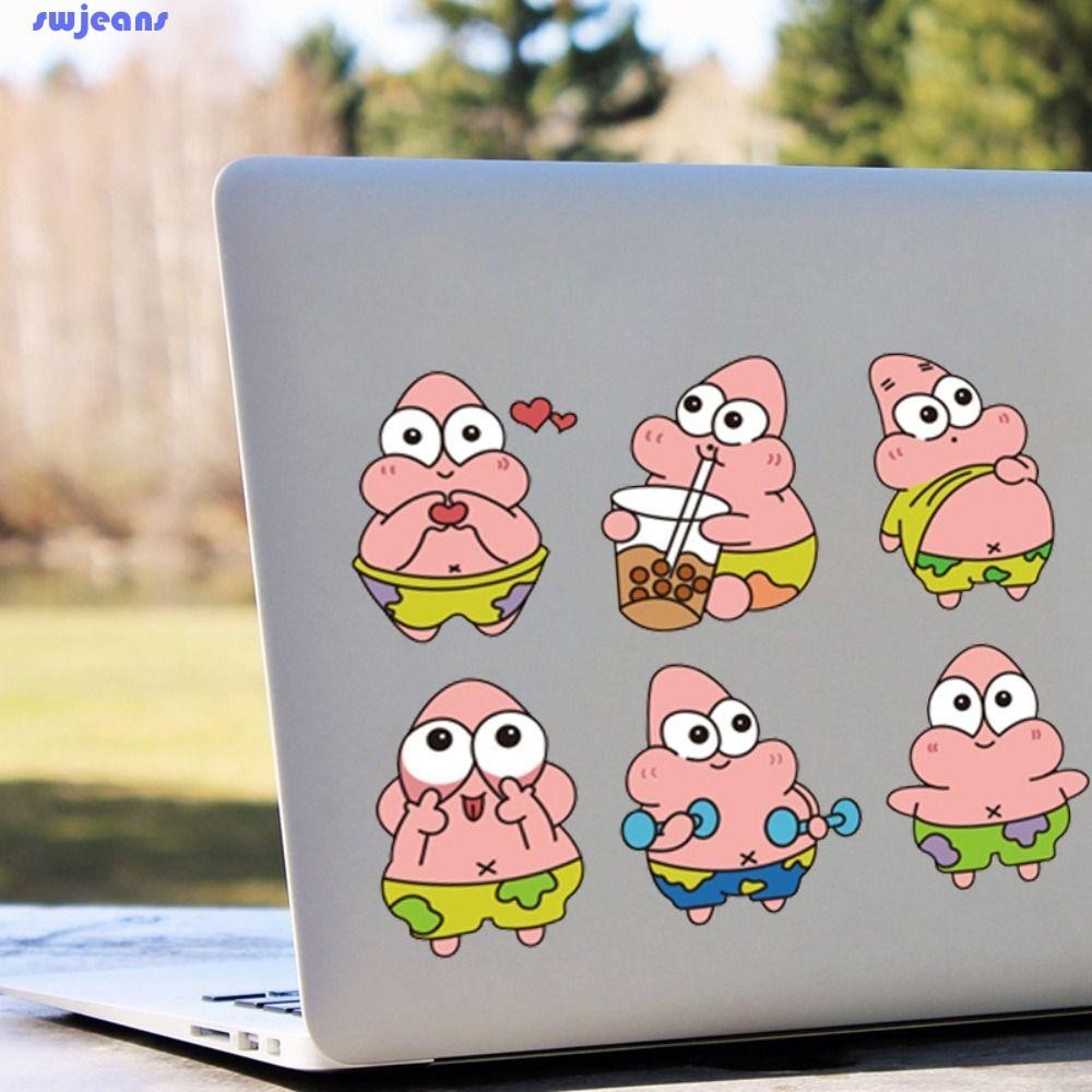 SWJEANS SpongeBob Scratch Cover Sticker, Paper Self Adhesive Patrick ...