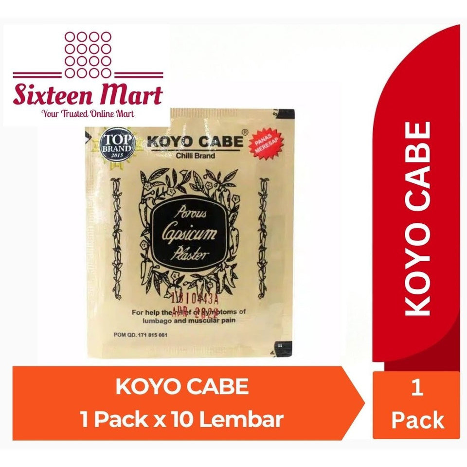 KOYO CABE 1 X 10 LEMBAR - Pain Relieving Patch - Koyocabe Pereda Nyeri ...
