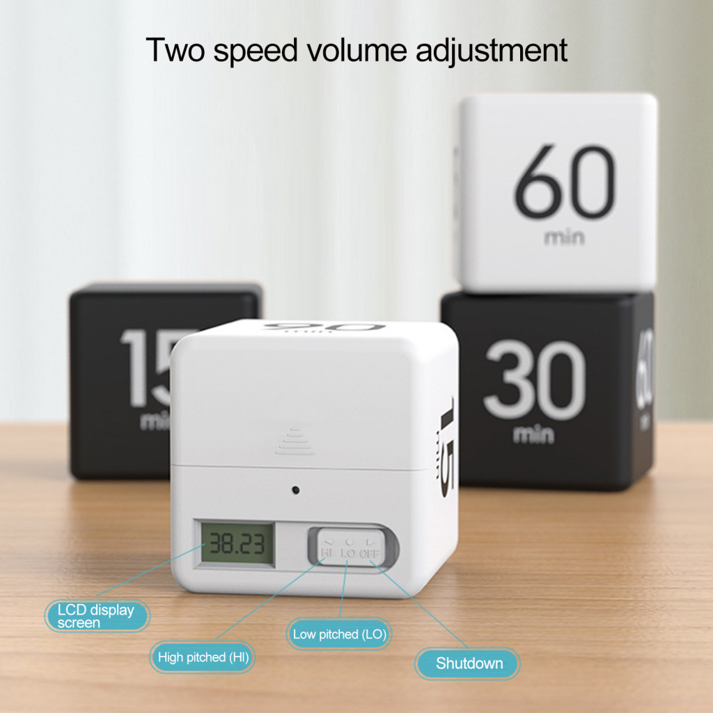 mooncute| Slide Switch Productivity Timer Two-level Volume Setting Timer Portable Rotating ...
