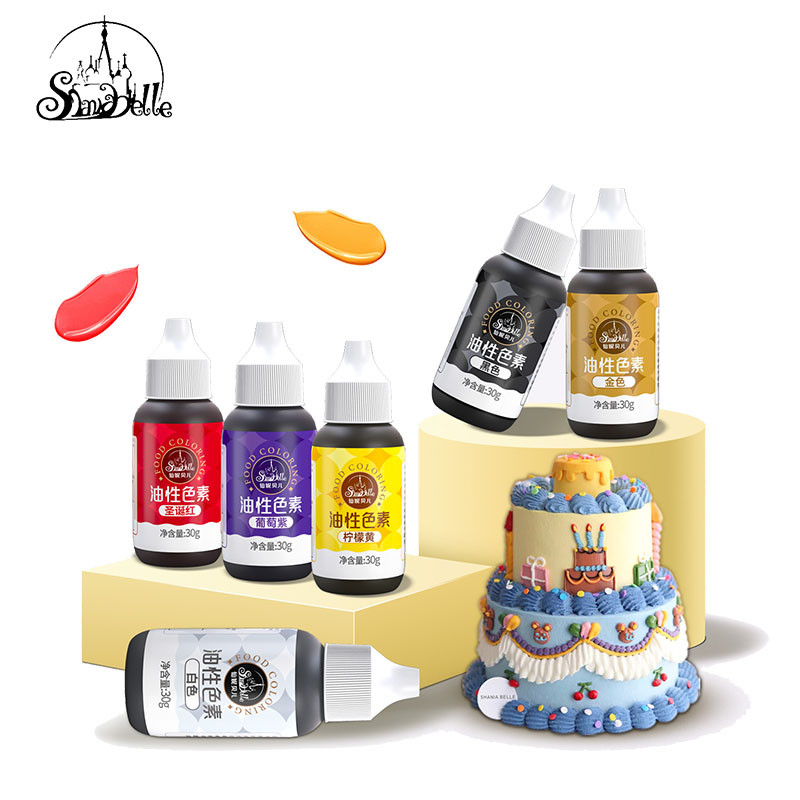 SHANIABELLE 12 Colors Oil Soluble Food Coloring Oil-Based Pigment,30g ...