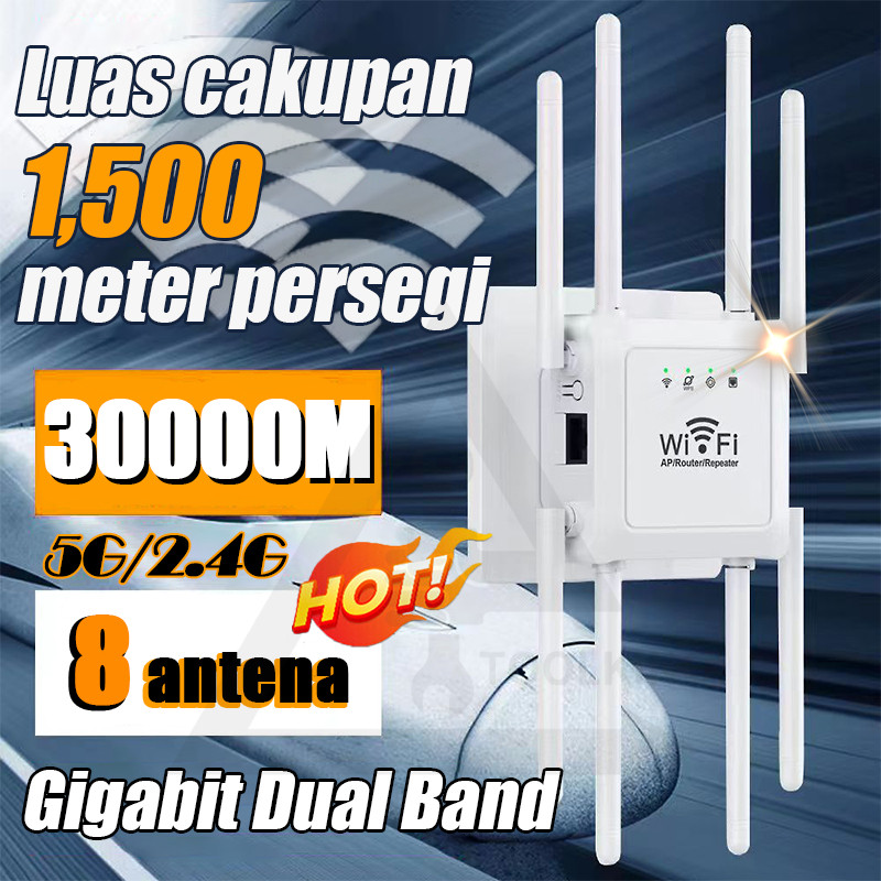 8 Antenna Extender Wifi 1200Mbps 2.4G And 5G Wifi Signal Extending Wireless Wifi Range Extender ...