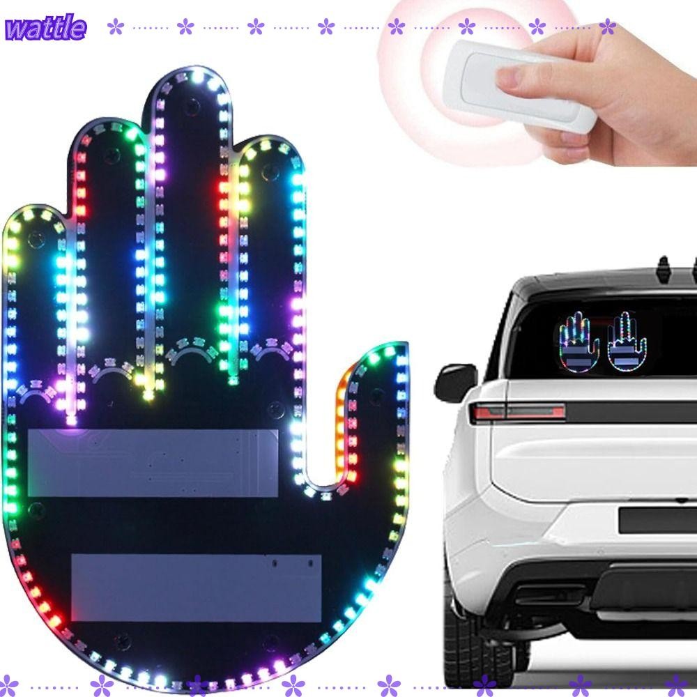 WATTLE Gesture Light, LED Middle Finger Sign Car Middle Finger Light ...
