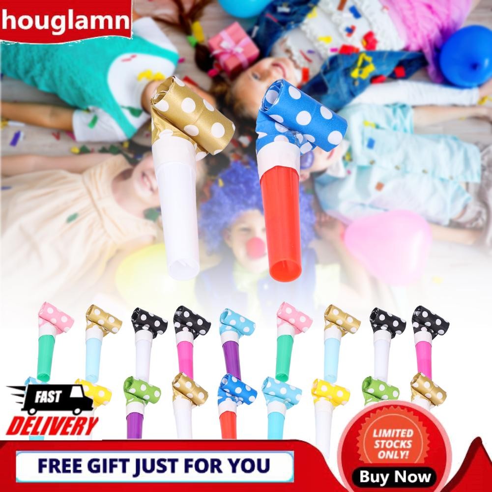 Houglamn Party Noise Makers 20 Set Blowers Whistles Good Craftsmanship ...