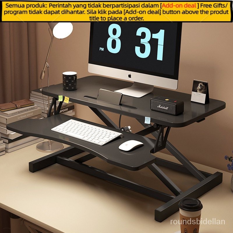 Get QM Standing Desk Adjustable Folding Workbench Computer Desk Desktop ...
