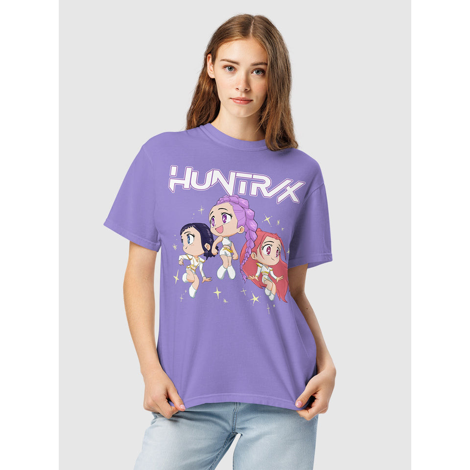 Purple T-Shirt With Comfy Wear From KPop Demon Hunters Seen On Huntrix ...