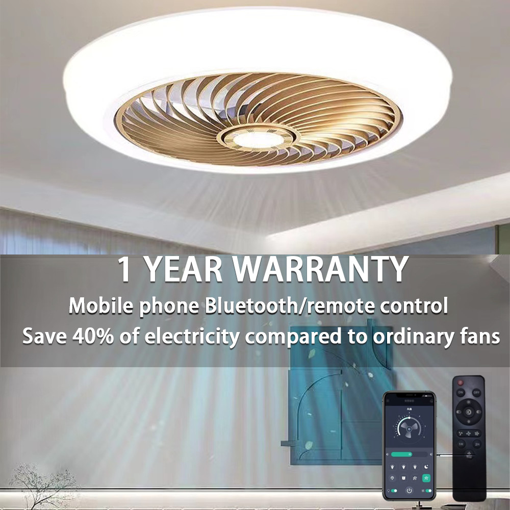 SG In Stock-Ceiling fan light can be controlled by mobile phone ...
