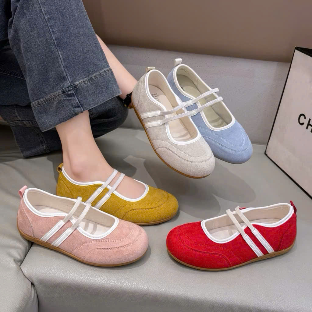 Women's sneakers with 2 low soles and 2 elastic straps in soft, gentle ...