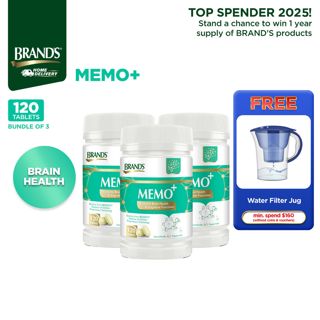 [Bundle of 3] BRAND'S® MEMO+ Brain Health Supplement with ProBeptigen ...