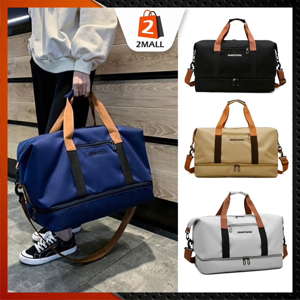 2MALL Waterproof Gym Bag with Shoe Compartment Functional Sport Bag ...