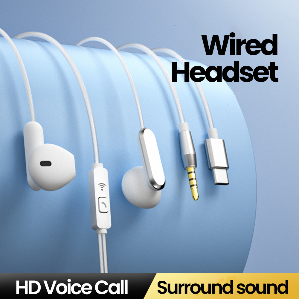 Twitch Type-C/3.5mm Wired Headphones In Ear Wired Earphones With ...