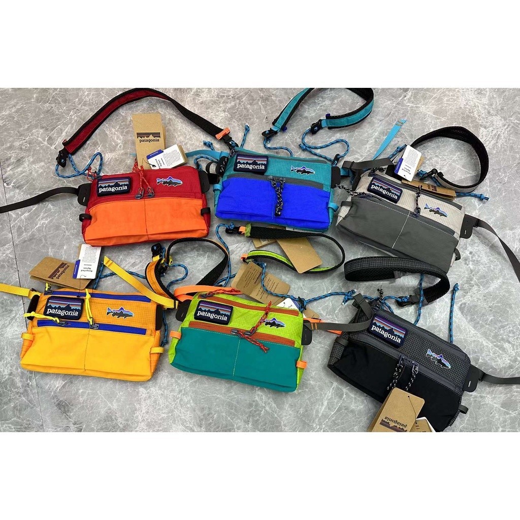 Patagonia sling bag Multifunctional Lightweight Waterproof Plaid Nylon ...