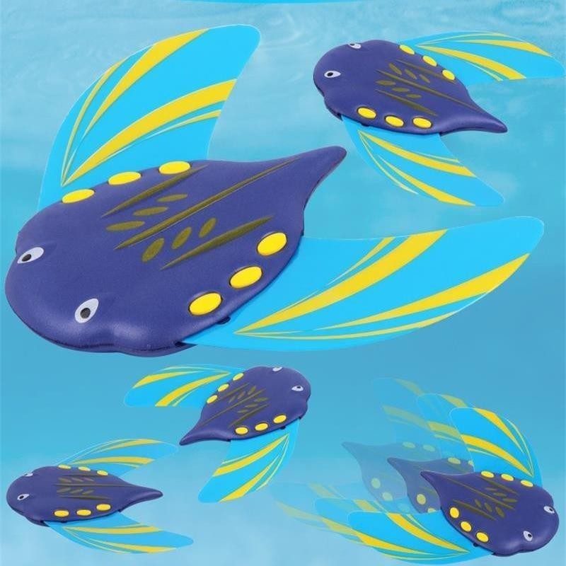 Creative children's water-powered manta rays swimming in the water ...