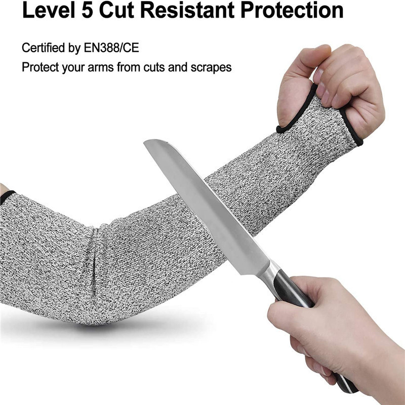 1 Pair 45cm Cut Resistant Anti-Puncture Work Protection Arm Sleeve Arm ...