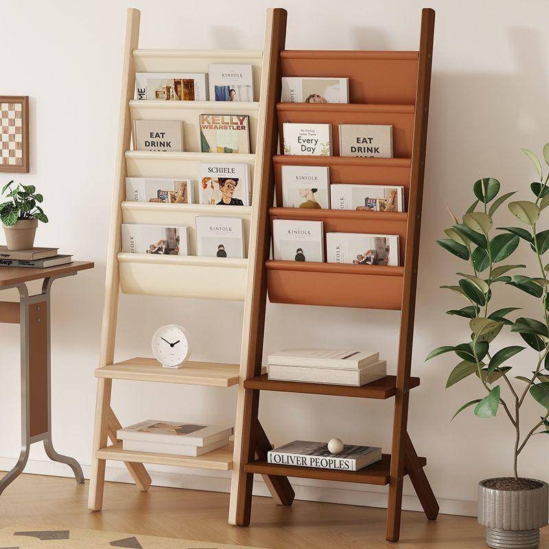 Solid wood rack, floor standing multi-layer wall mounted bookshelf ...