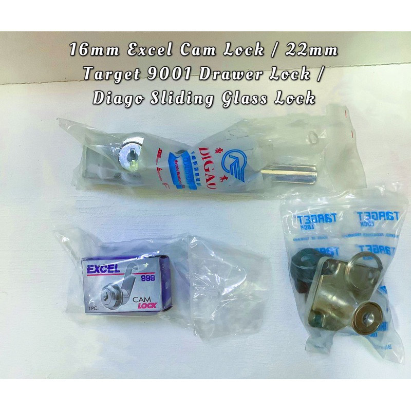 16mm Excel Cam Lock / 22mm Target 9001 Drawer Lock / Diago Sliding ...