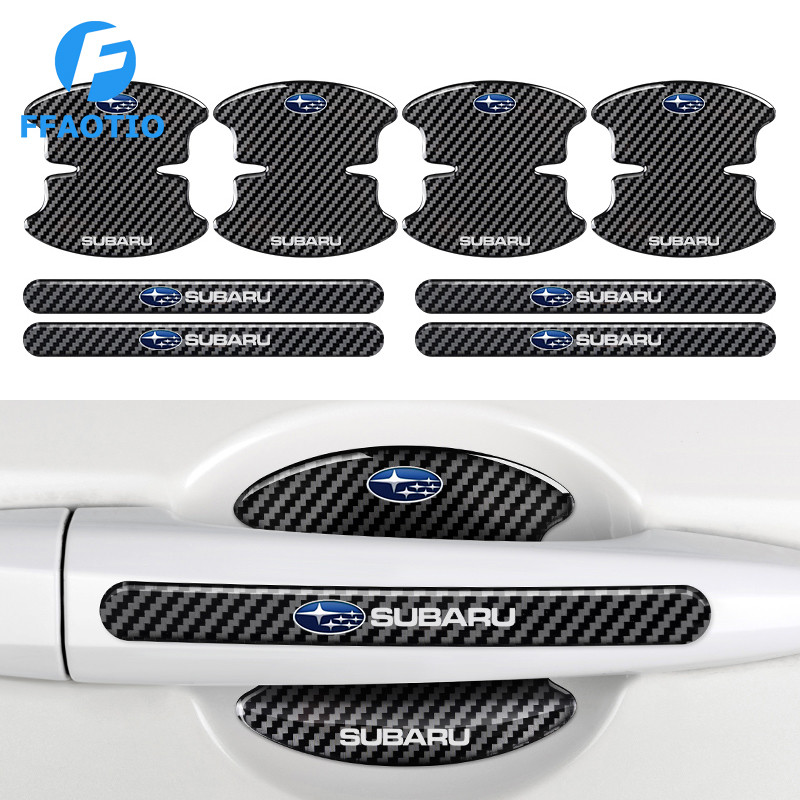 FFAOTIO Carbon Fiber Car Door Handle Protector Door Bowl Sticker For ...