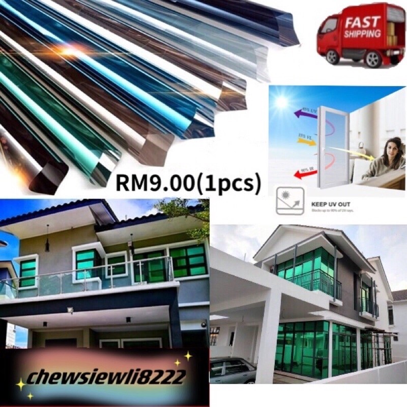 Tinted Window Film Full Color Water-Proof Reflective Solar film Window ...