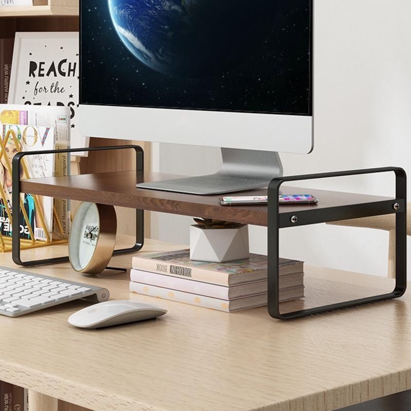 Laptop Stand Monitor Stand Riser Desktop Stand Writing Shelf Wooden ...