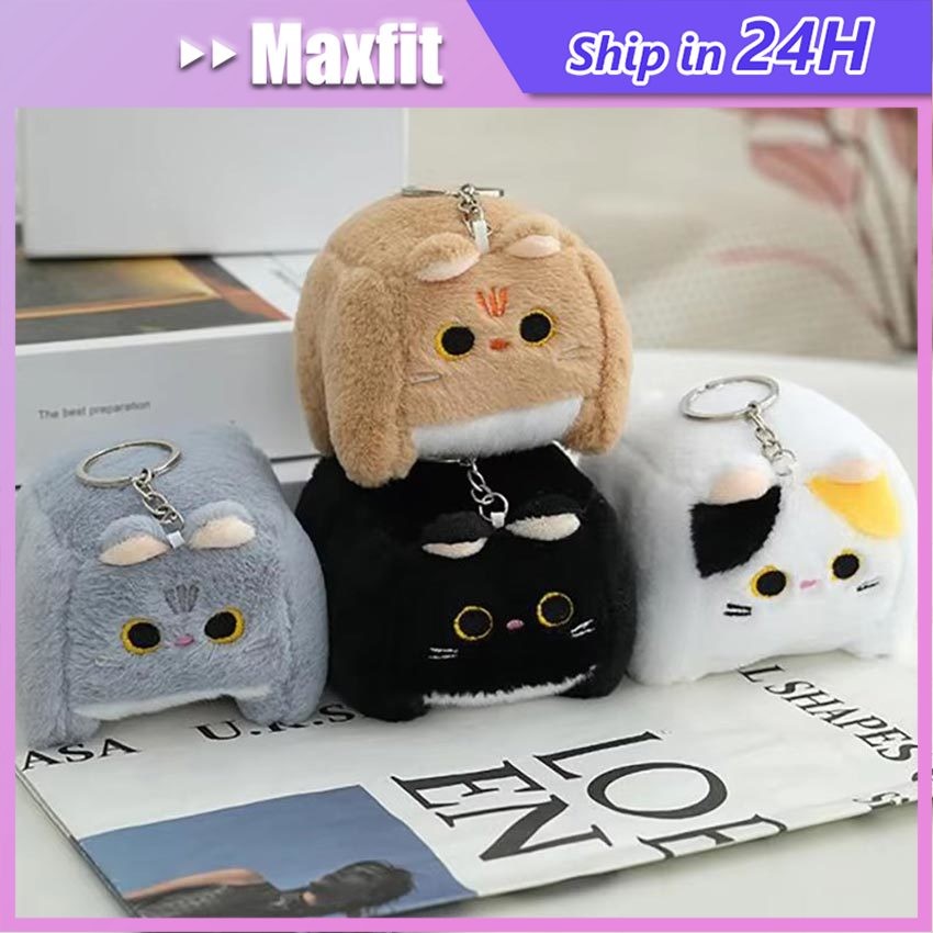 GANTUNGAN Cat Keychain Plushie Cat Keychain Plushie Cat Keychain Cute ...