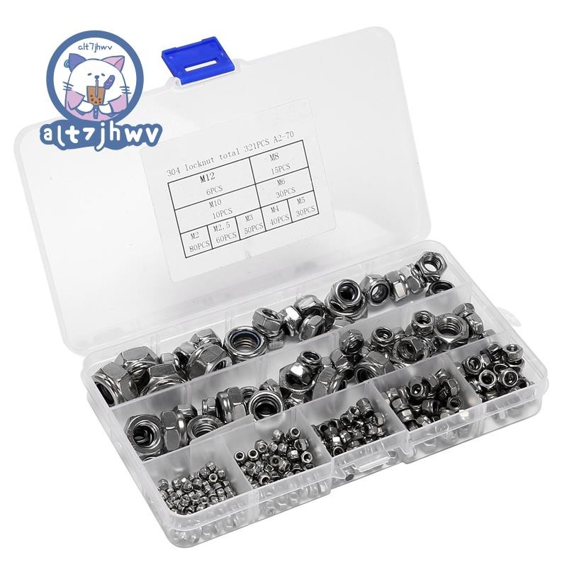 Nylon Lock Nut Stainless Steel M2 M2.5 M3 M5 M6 M8 M10 M12 Hex Hexagon ...