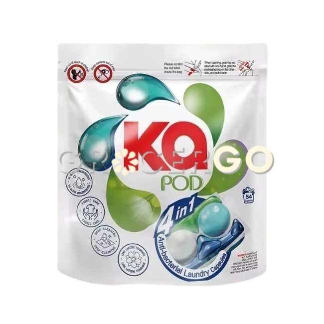 Ka Pod 4 In 1 Antibacterial Laundry Capsules 54pcs | Shopee Singapore