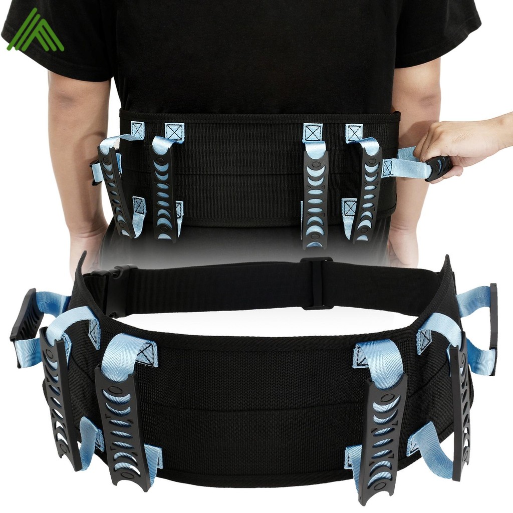 Gait Belts for Seniors Nylon Transfer Gait Belt with 7 Handles Safety ...