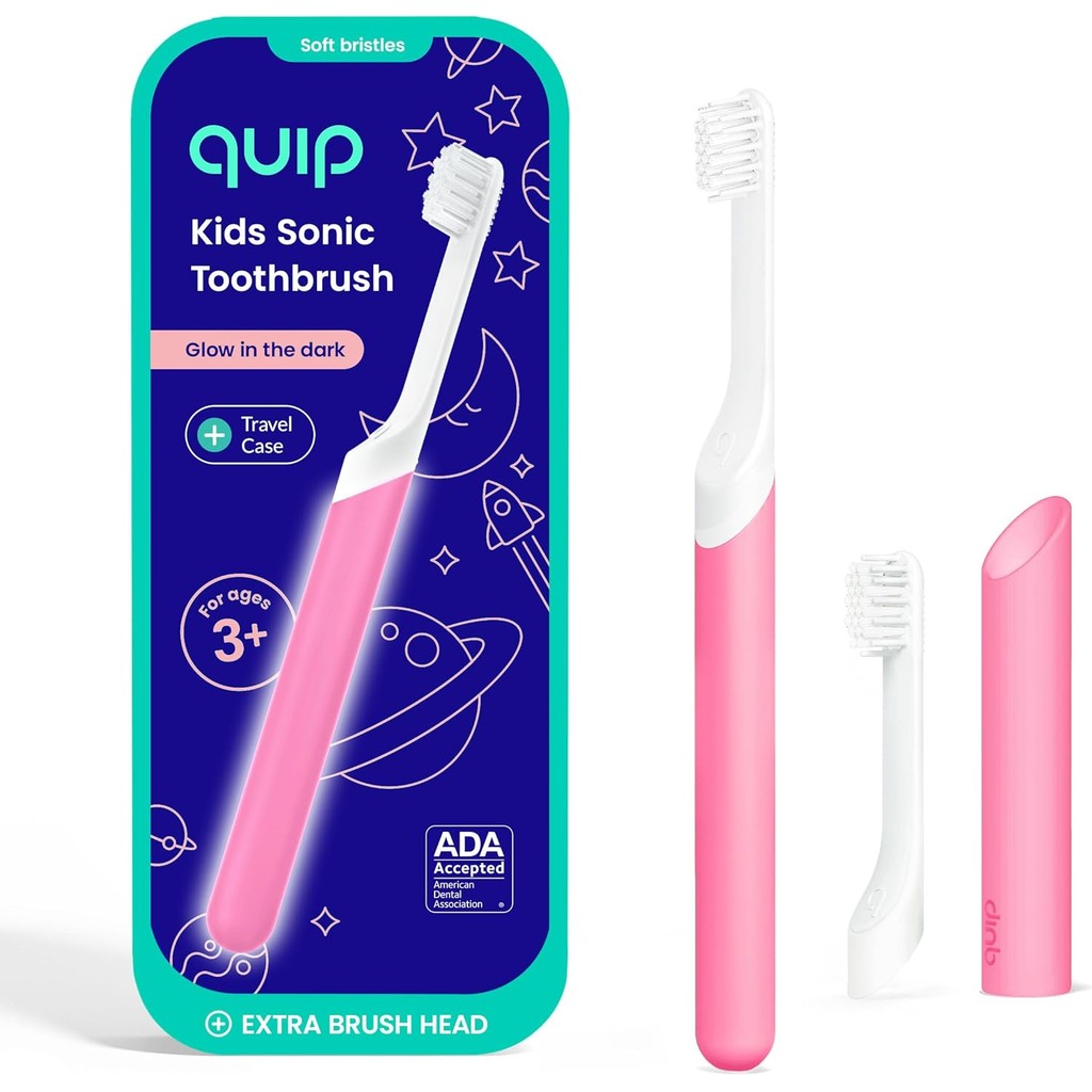 Quip Plastic Sonic Toothbrush for Kids Plus Extra Brush Head - GITD ...