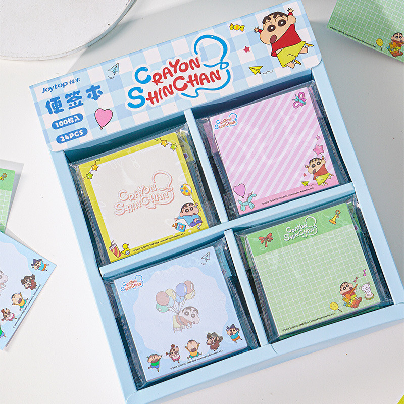 100pcs Crayon Shin-chan Notepad Portable Memo Note Paper School ...