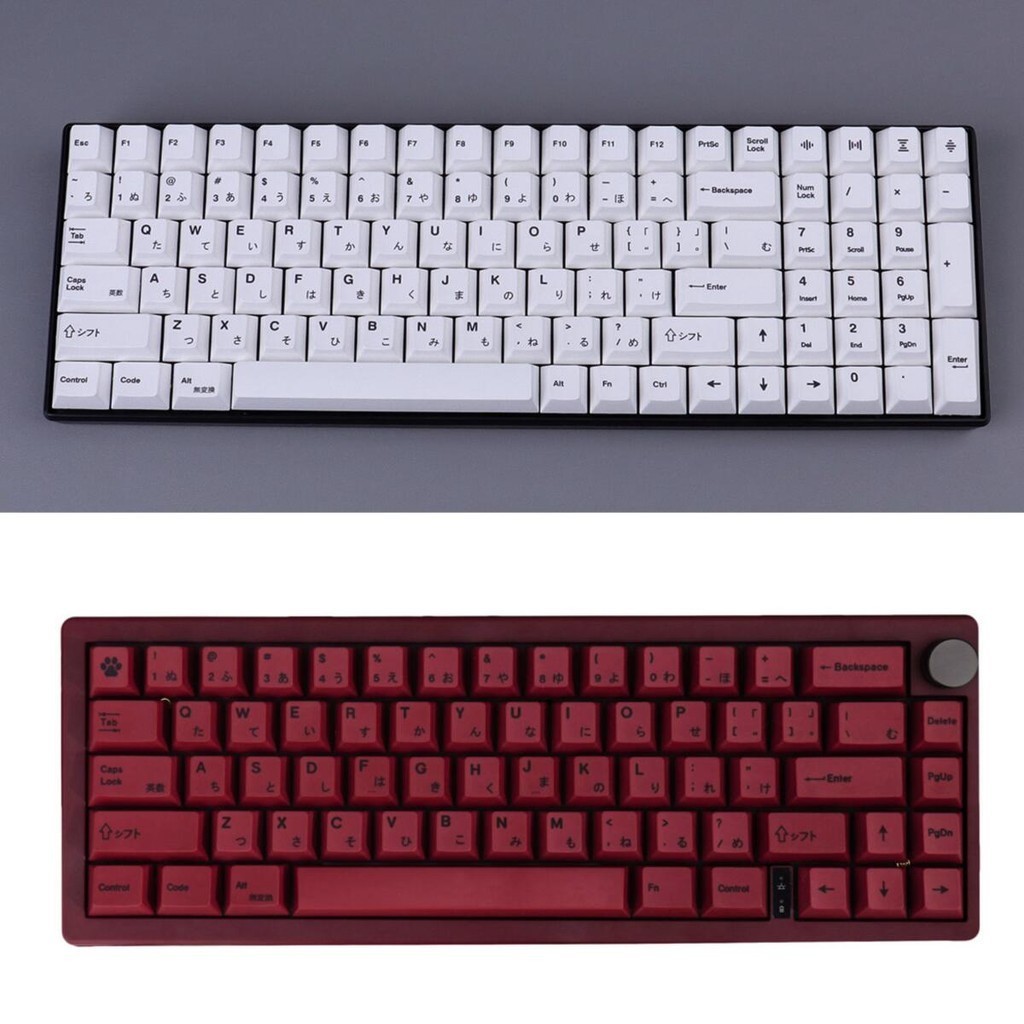 Mintcaps Minimalism keycaps Red / White Cherry Profile PBT Japanese ...