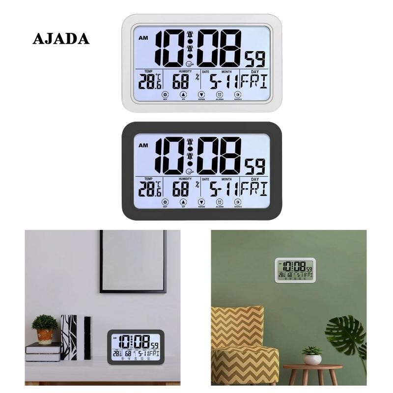 [ Alarm Clock Calendar Silent Desktop Digital Clock Digital Wall Clock ...
