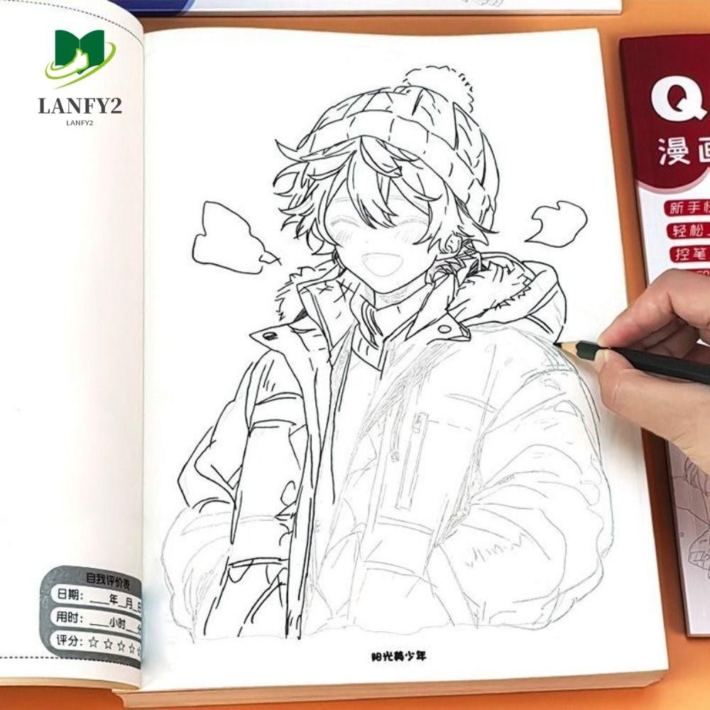 ALANFY Manga Sketching Tutorial, Novice Zero Basic Tracing Comics Line ...