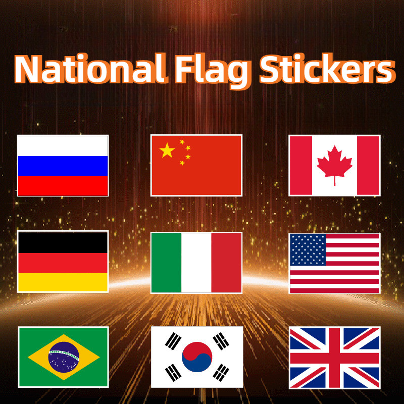 195 Countries National Flags Stickers Football Flags Tattoo Stickers ...