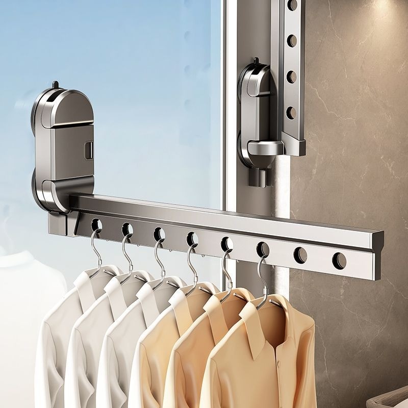 Wall Mounted Hanger Drying Rack Foldable Suction Cup Drying Rack ...